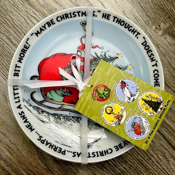 Dr. Seuss | Dining | How The Grinch Stole Christmas Appetizer Plates ...